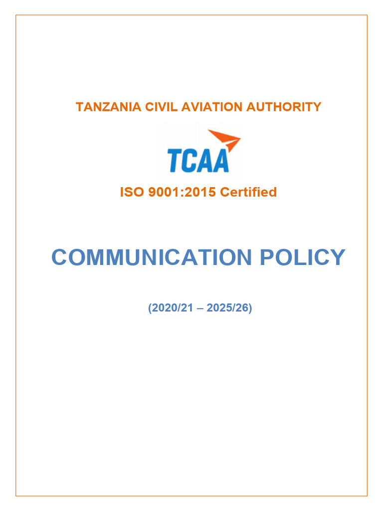 Communication Policy Tcaa - Final | PDF | Websites | Public Relations