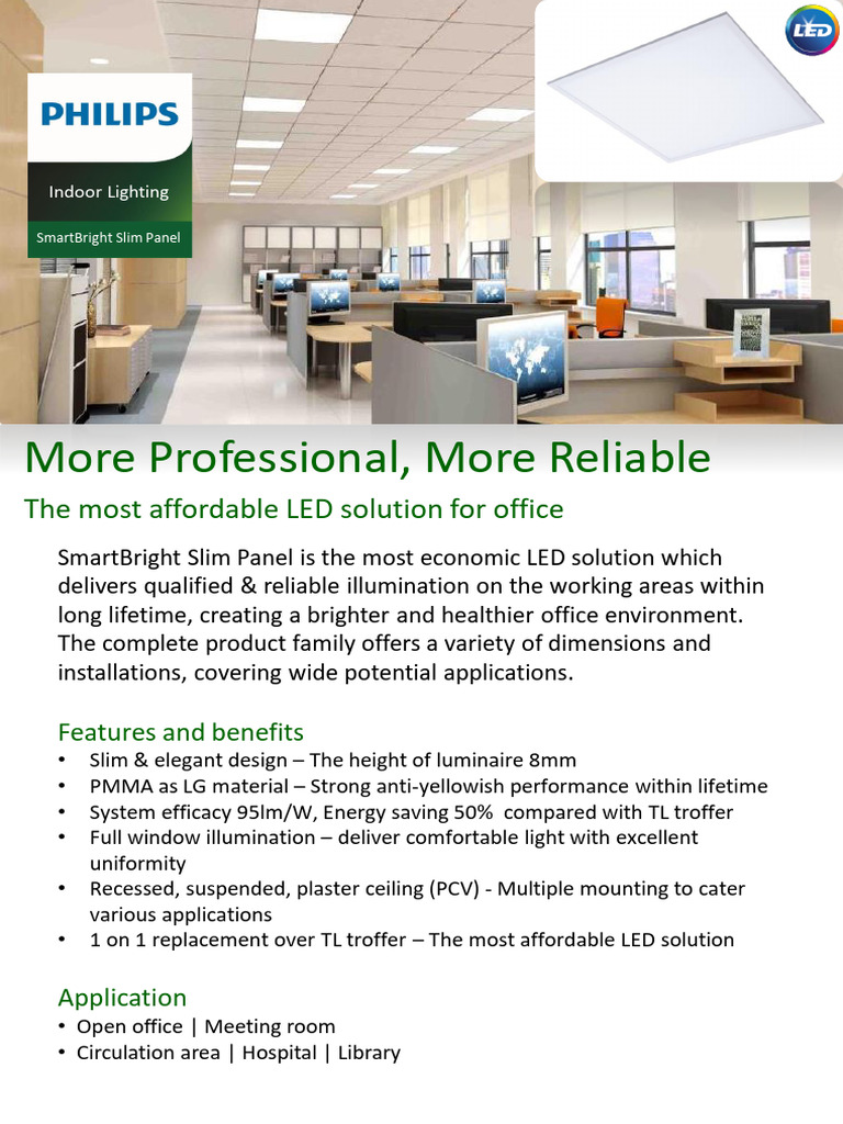 SmartBright Slim Panel RC081 Datasheet | PDF | Lighting | Light ...