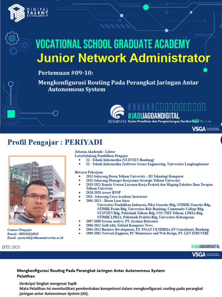 09-10 - Bahan Ajar Pelatihan Daring Junior Network Administrator Program VSGA DTS 2022 Edit ...