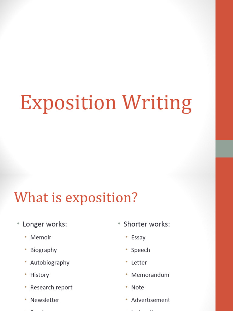 How To Write Exposition | PDF