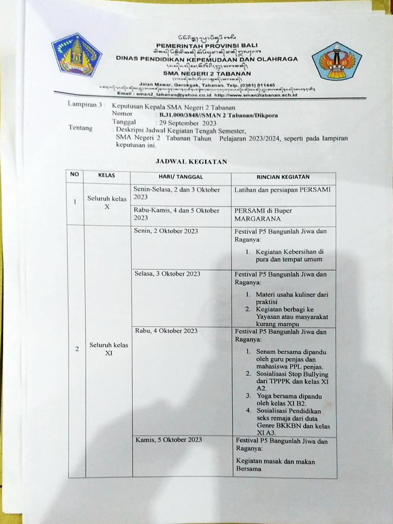Jadwal KTS | PDF