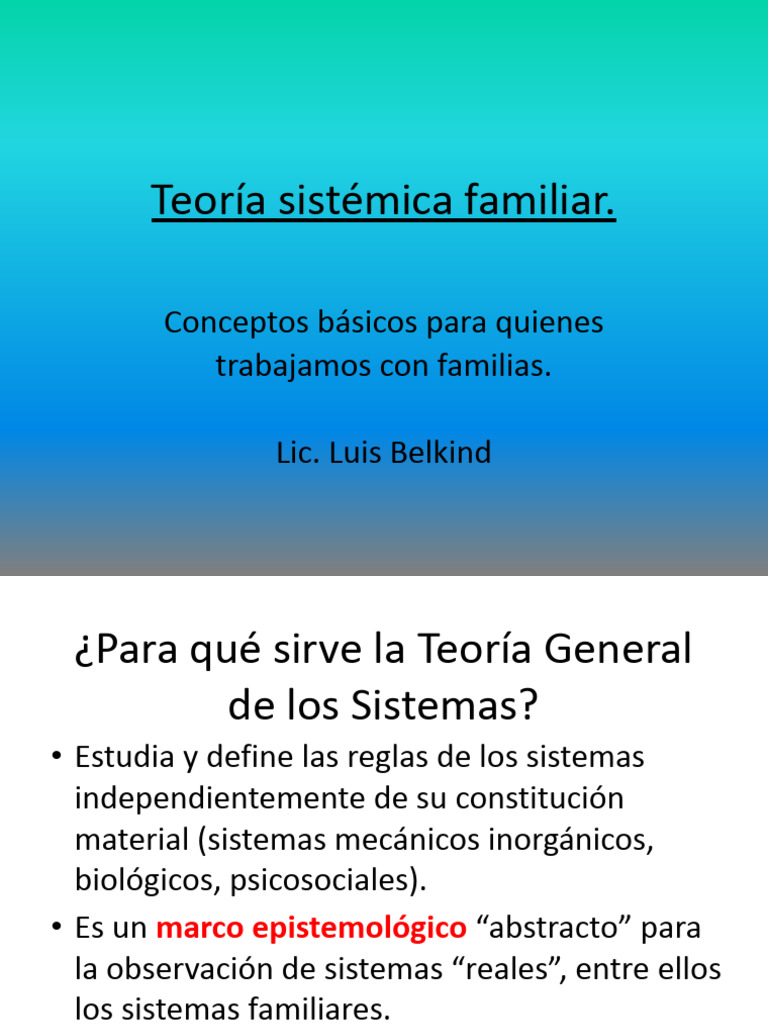 Teoría Familiar Sistémica | PDF