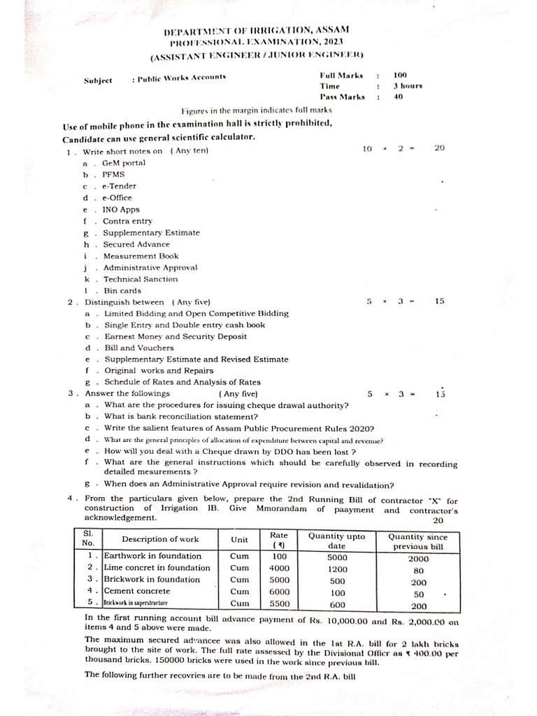 Accounts Paper | PDF