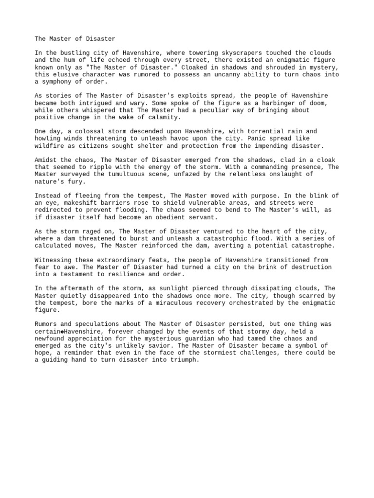 The master of disaster | PDF