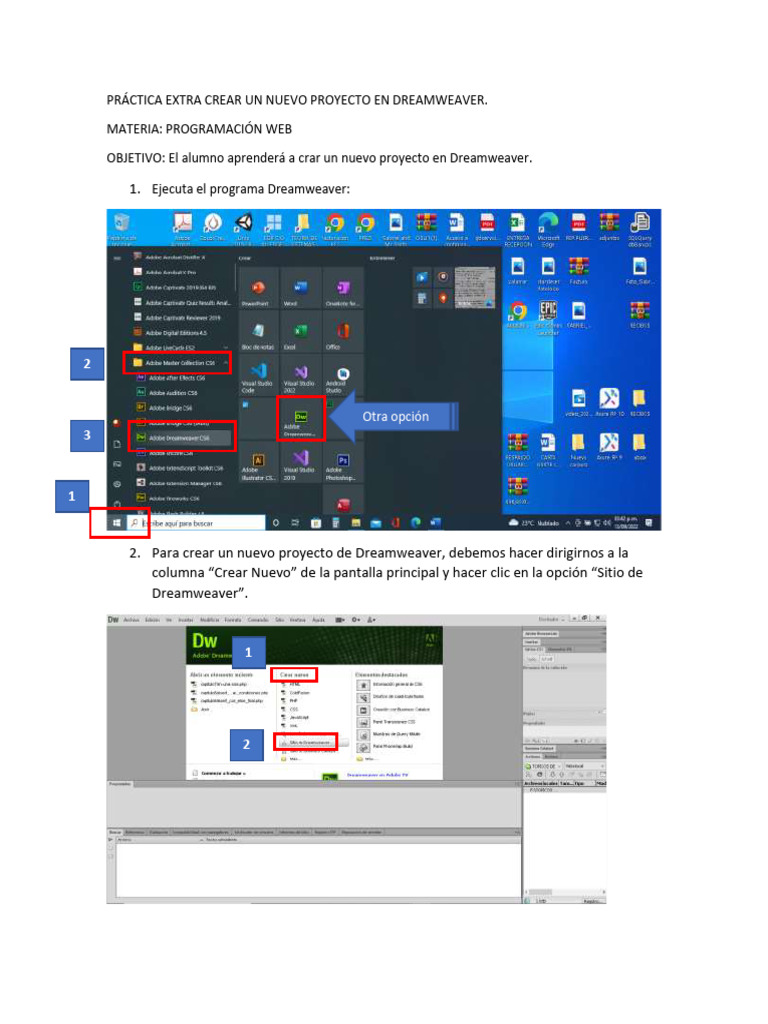 Creacion de Proyecto en Dreamweaver | PDF | Arte