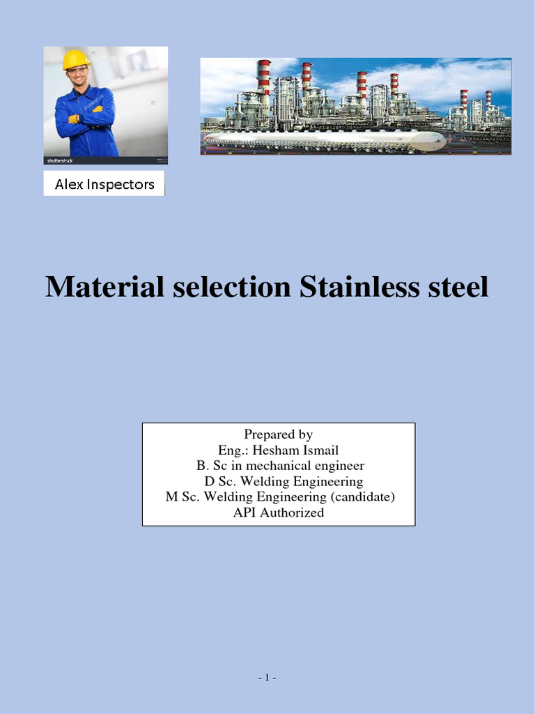 Material+Selection+Stainless+Steel | PDF | Stainless Steel | Heat Treating