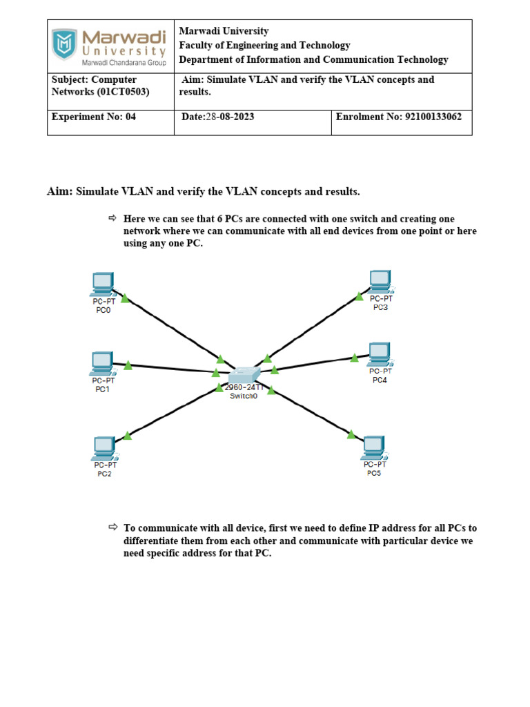 Simulate VLAN and Verify The VLAN Concepts and Results | PDF | Computers