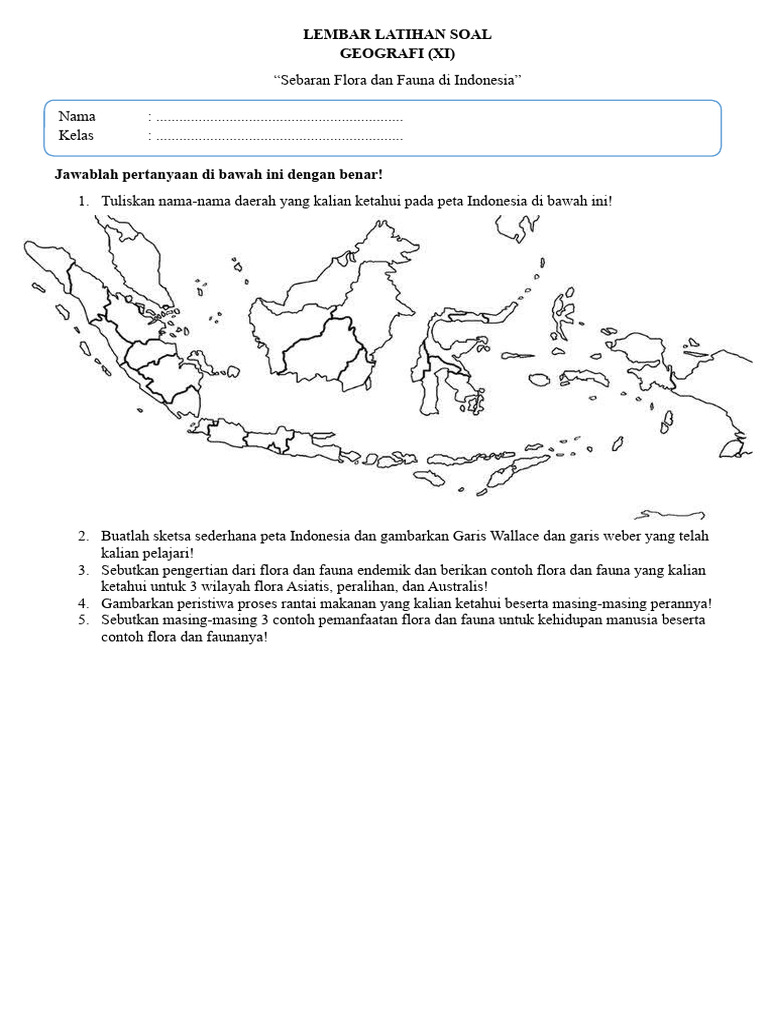 Soal Geografi Kelas XI | PDF