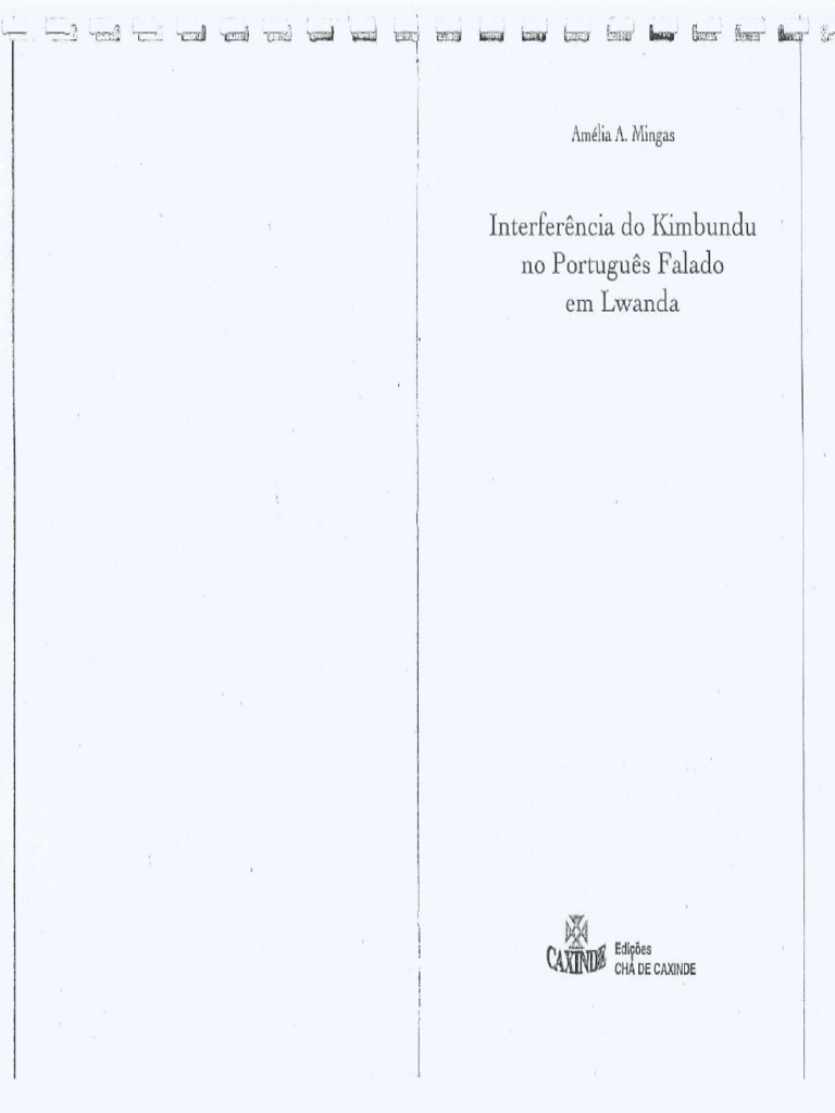 Interferência Do Kimbundu No Português Falado em Lwanda - Amélia Mingas ...
