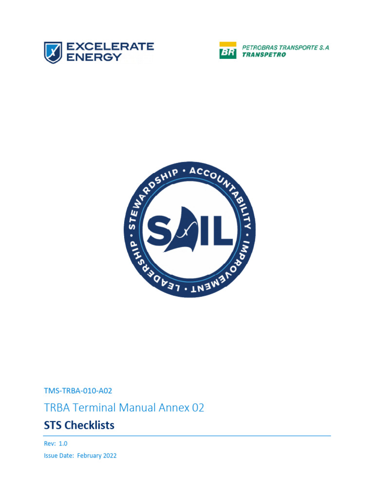 TRBA Terminal Manual Annex 02 - STS Transfer Checklist | PDF