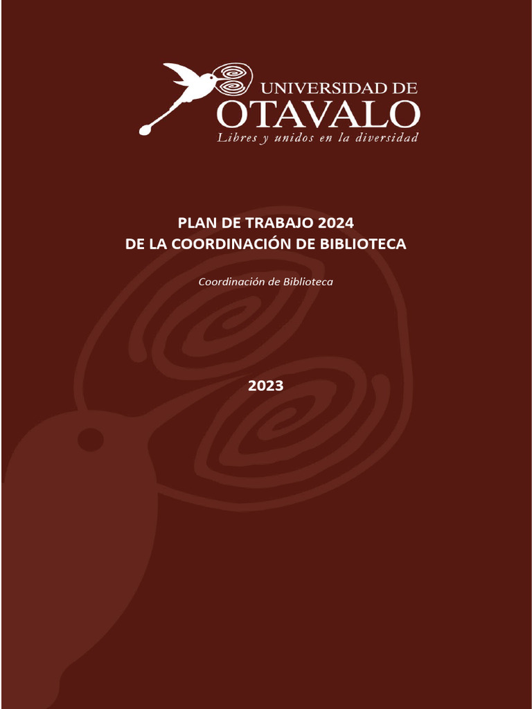 Plan Biblioteca 2024: Innovación UNO | PDF | Bibliotecas | Libreria digital