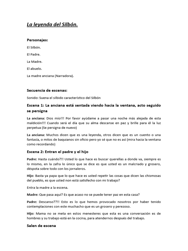 La Leyenda Del Silbón | PDF