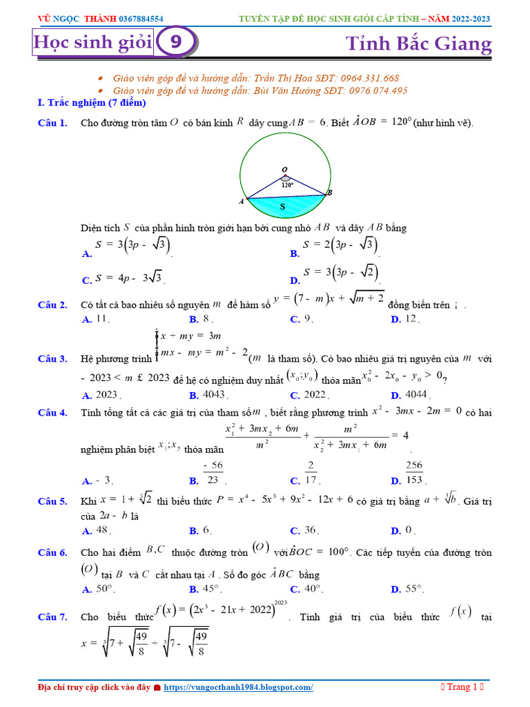 03.hsg9-Bắc Giang | PDF