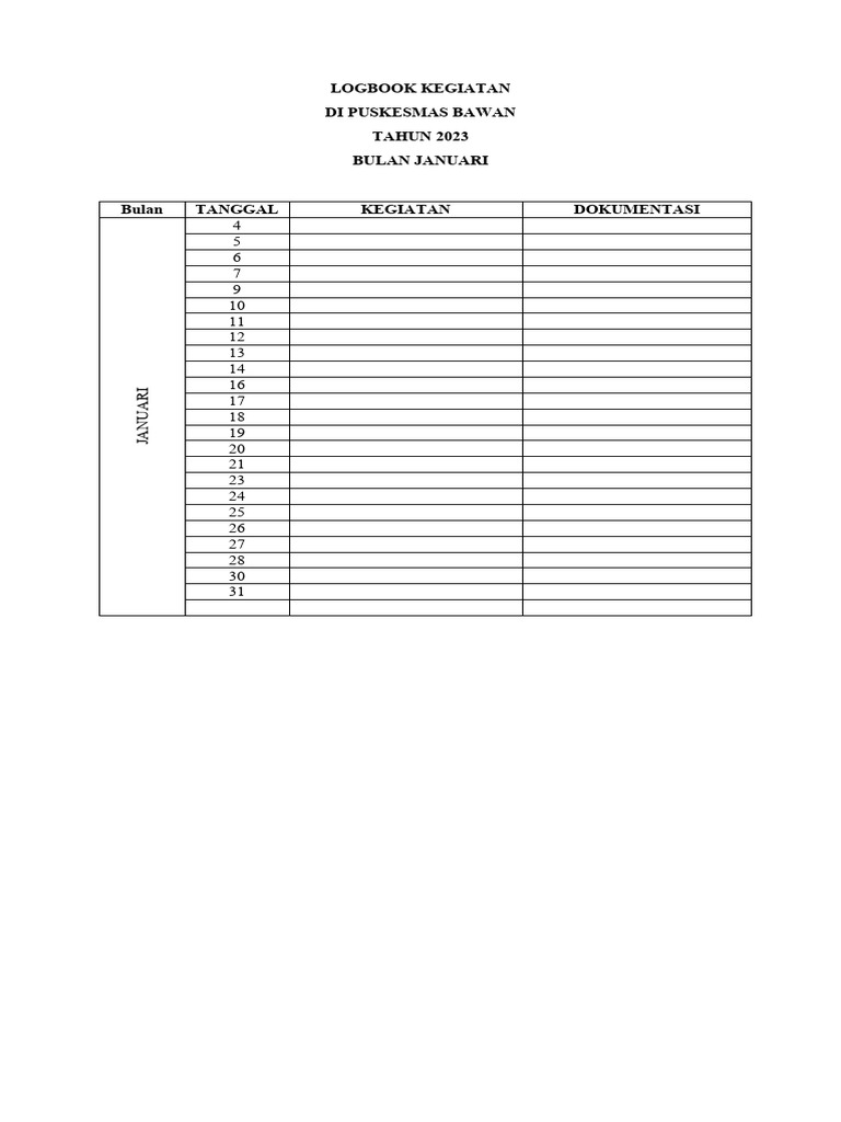 Logbook 2023 | PDF