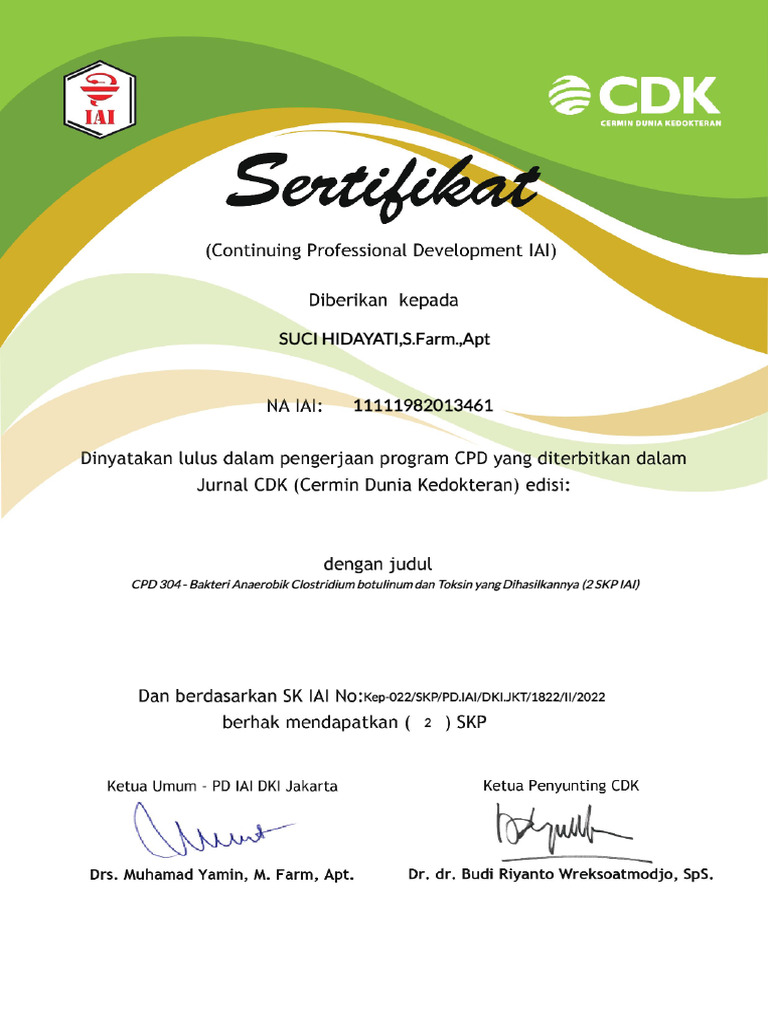 CPD 304 - Bakteri Anaerobik Clostridium Botulinum Dan Toksin Yang Dihasilkannya | PDF