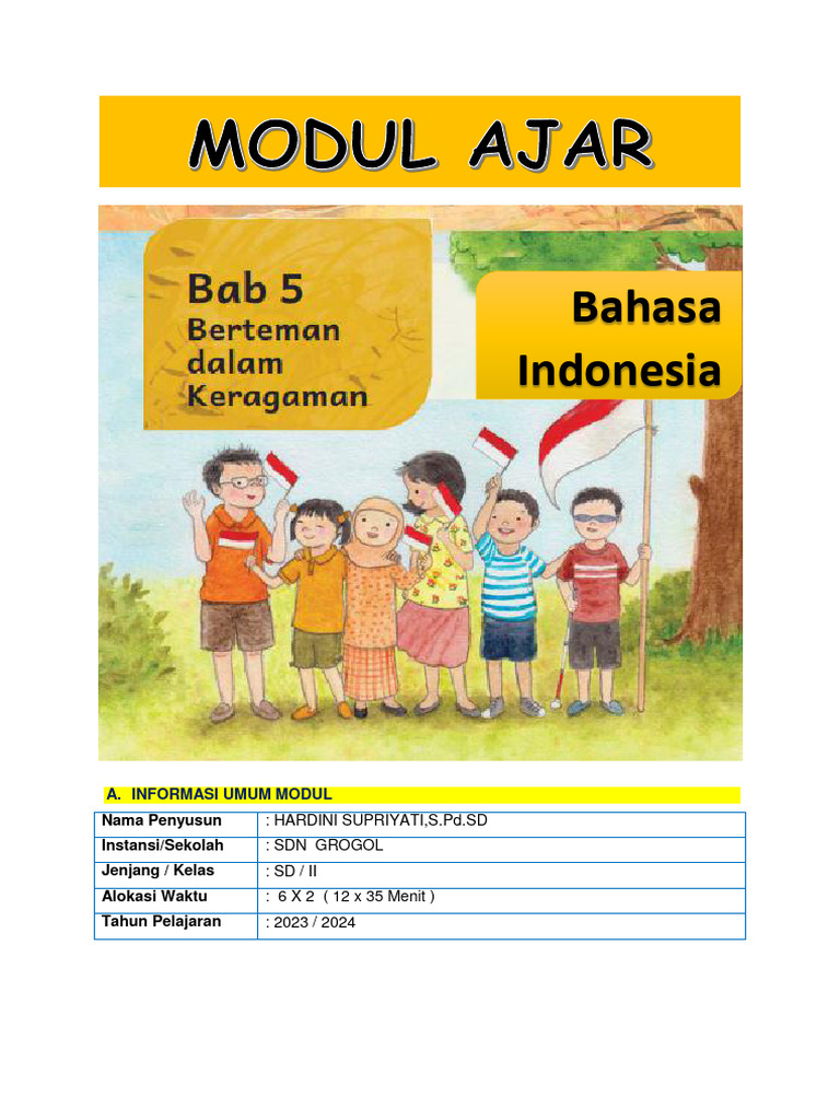 Modul Ajar Kelas 2: Berteman dalam Keragaman | PDF