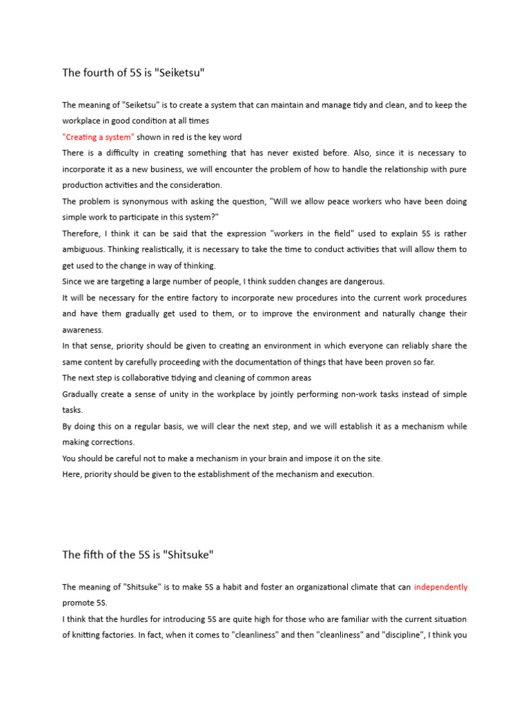 5S Part 2 | PDF | Business | Cognitive Science