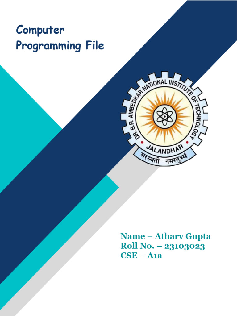 Computer Programming File | PDF