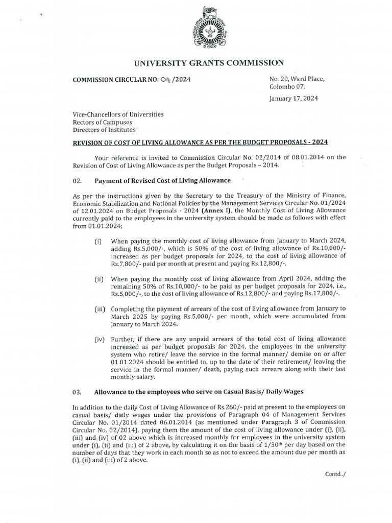 2508 - Commission Circular No. 04-2024 | PDF