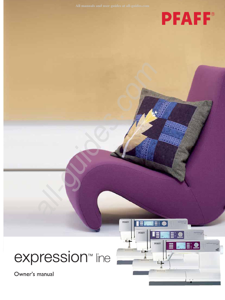 Pfaff Expression Line 2 Sewing Machine Instruction Manual | PDF | Seam ...