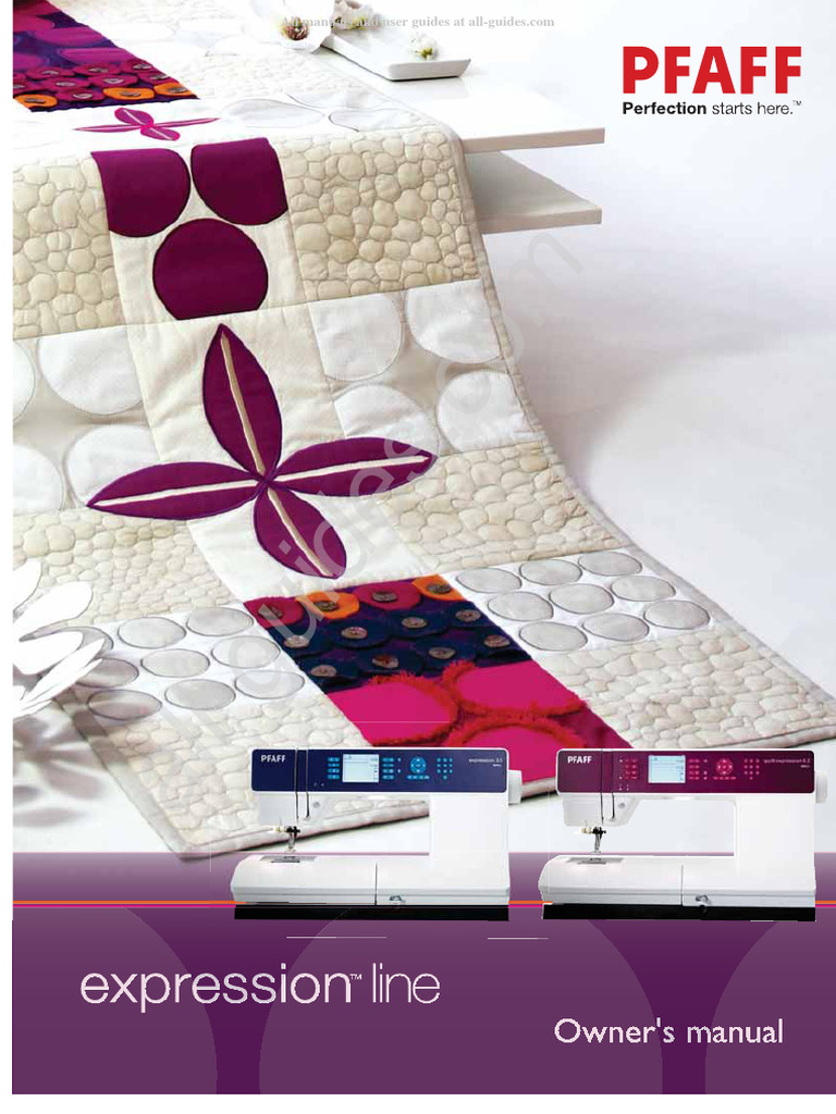 Pfaff Expression Line 3 Sewing Machine Instruction Manual | PDF | Seam ...