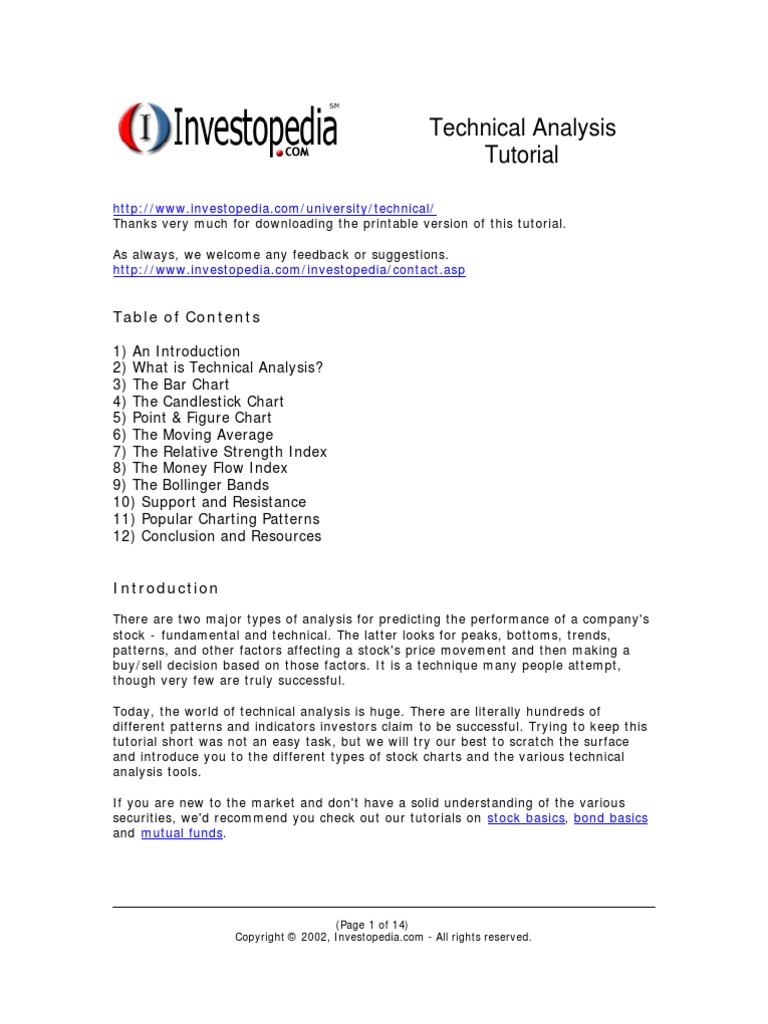 Technical Analysis Tutorial | PDF