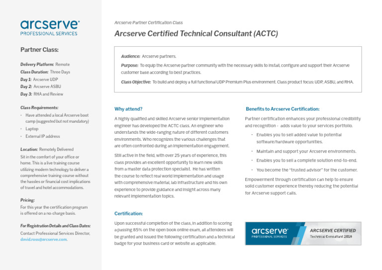 Arcserve Partner Certification Course | PDF | Engineer | Certification