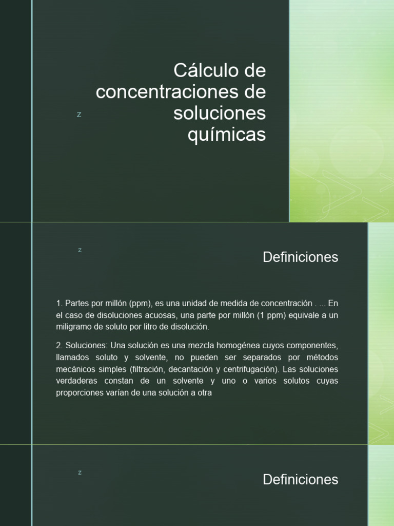 Cálculo de Concentración de Soluciones | PDF | Concentración | Química