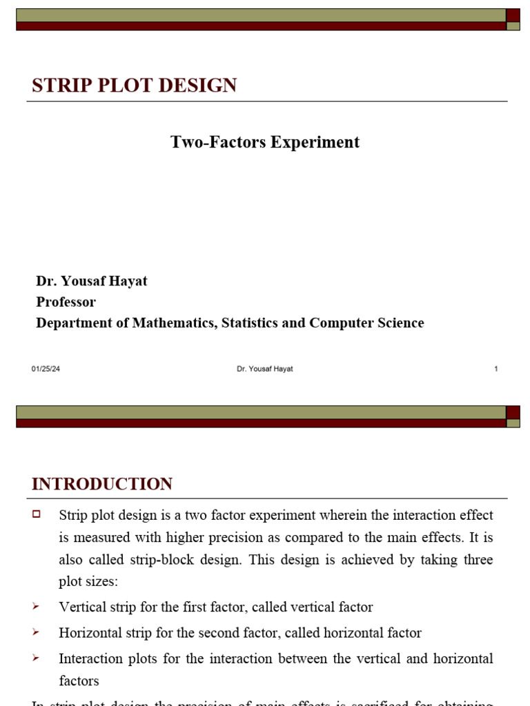Strip Plot Design | PDF | Methodology | Analysis Of Variance