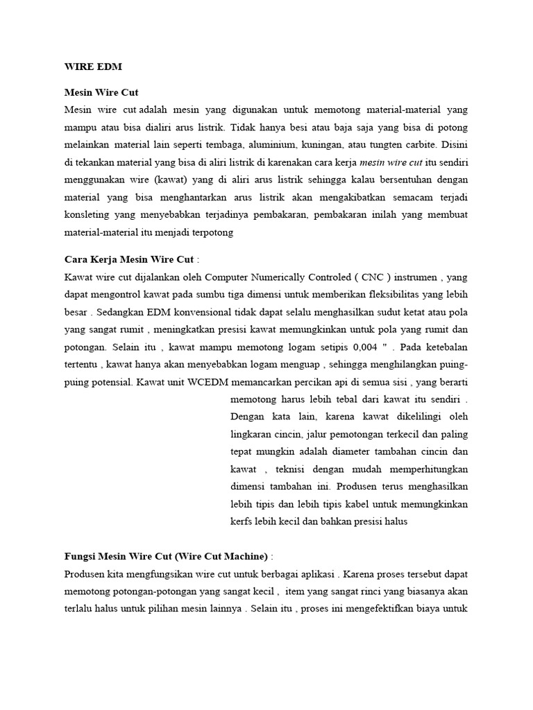 Wire Edm | PDF