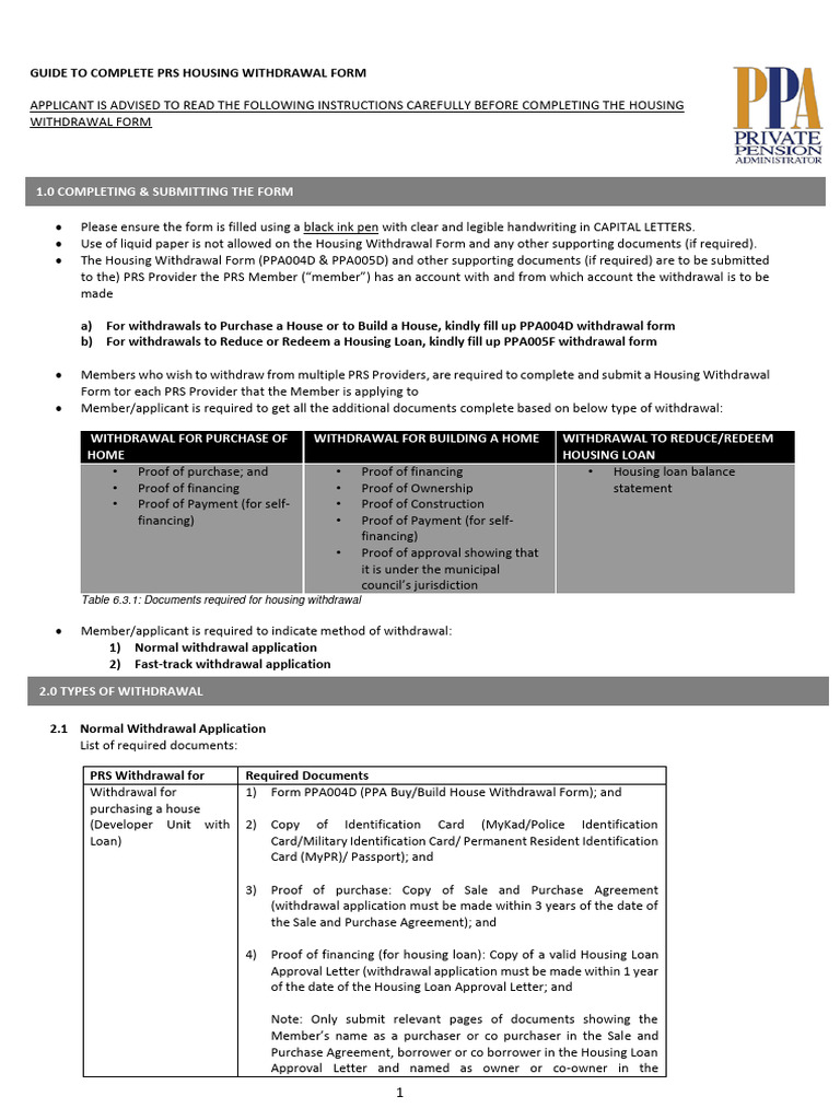 Guide-to-Complete-Form-for-Housing-Withdrawal | PDF