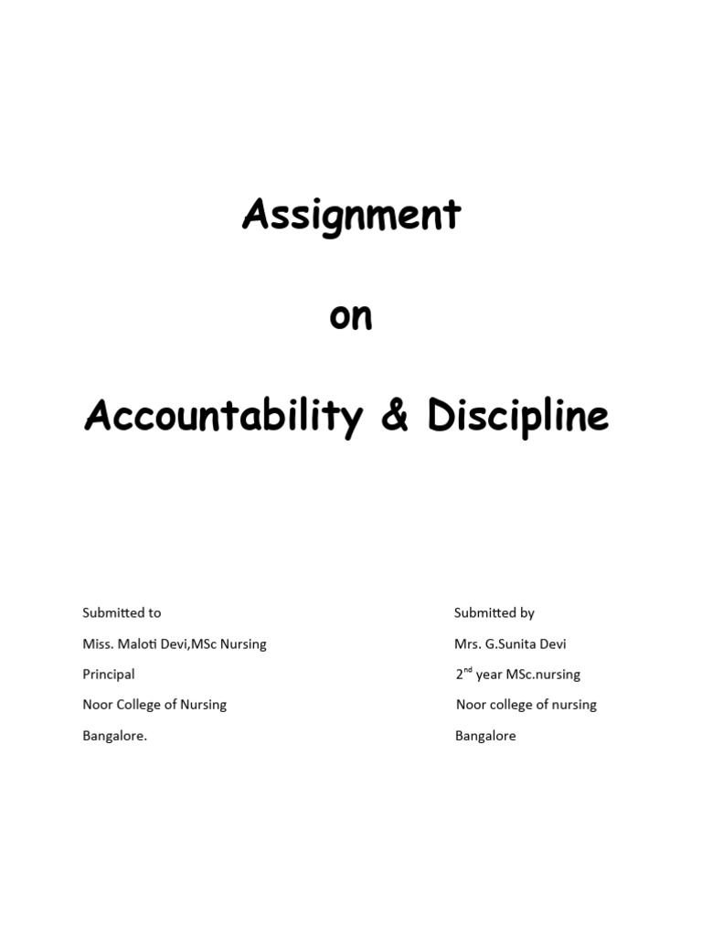 Accountability & Discipline | PDF | Reinforcement | Disciplines