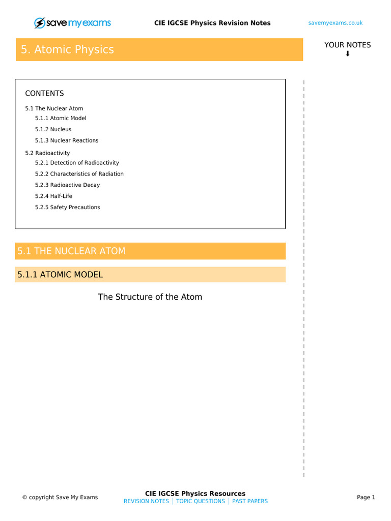5.atomic Physics | PDF | Physics | Physical Sciences