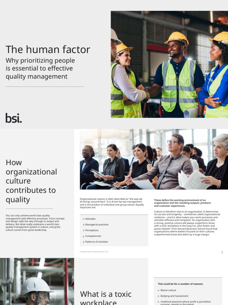 The Human Factor Report v1.2 | PDF | Organizational Culture ...