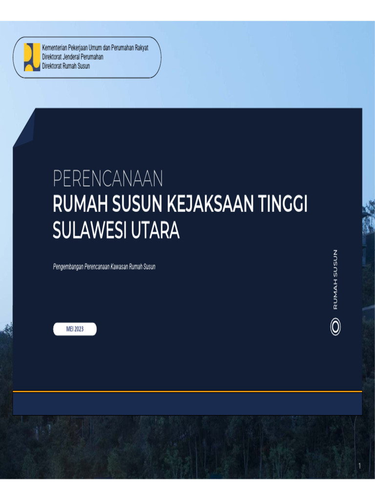 Microsoft PowerPoint - 090123 - Rusun Kejati Sulut | PDF