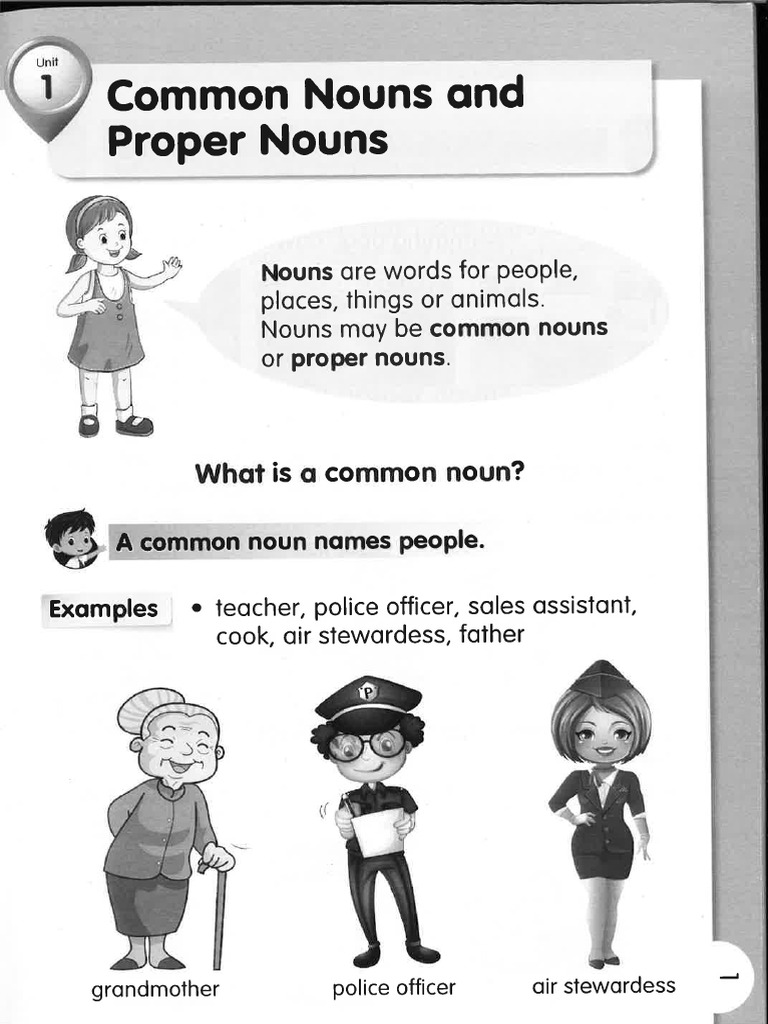 Unit 1 Common Nouns and Proper Nouns | PDF