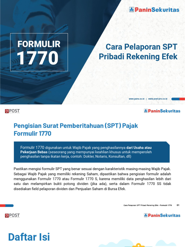 Formulir SPT 1770 | PDF
