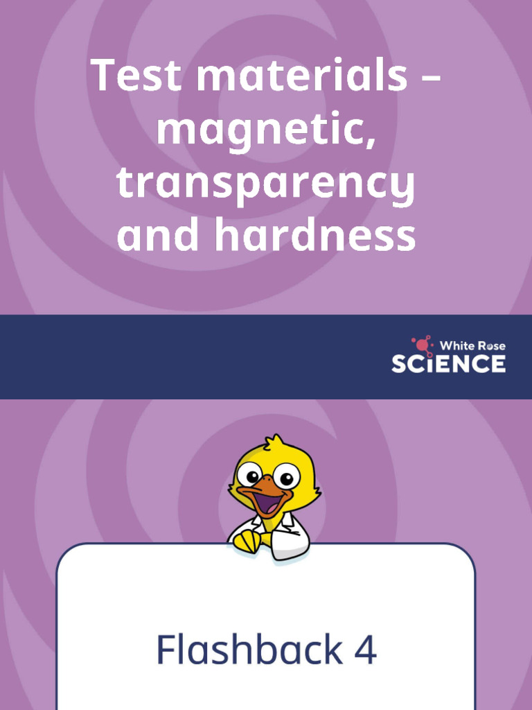 Y5 Spring Block 1 TS1 Magnetic, Transparency, Hardness | PDF | Physical Sciences | Materials