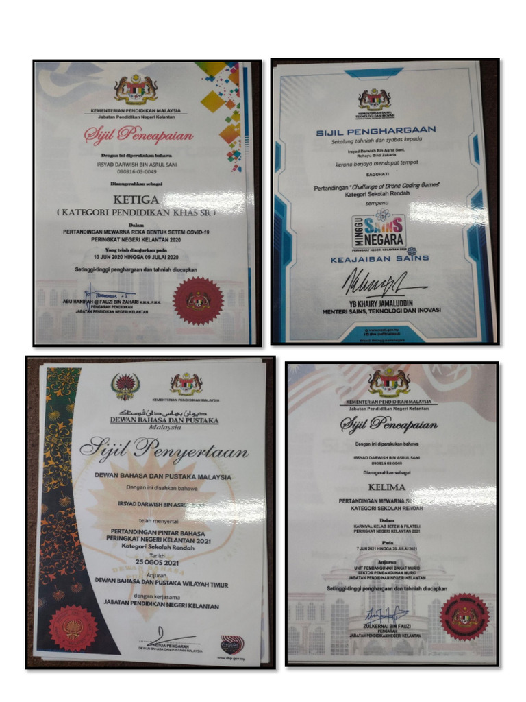 Sijil2 Pencapaian Koku | PDF