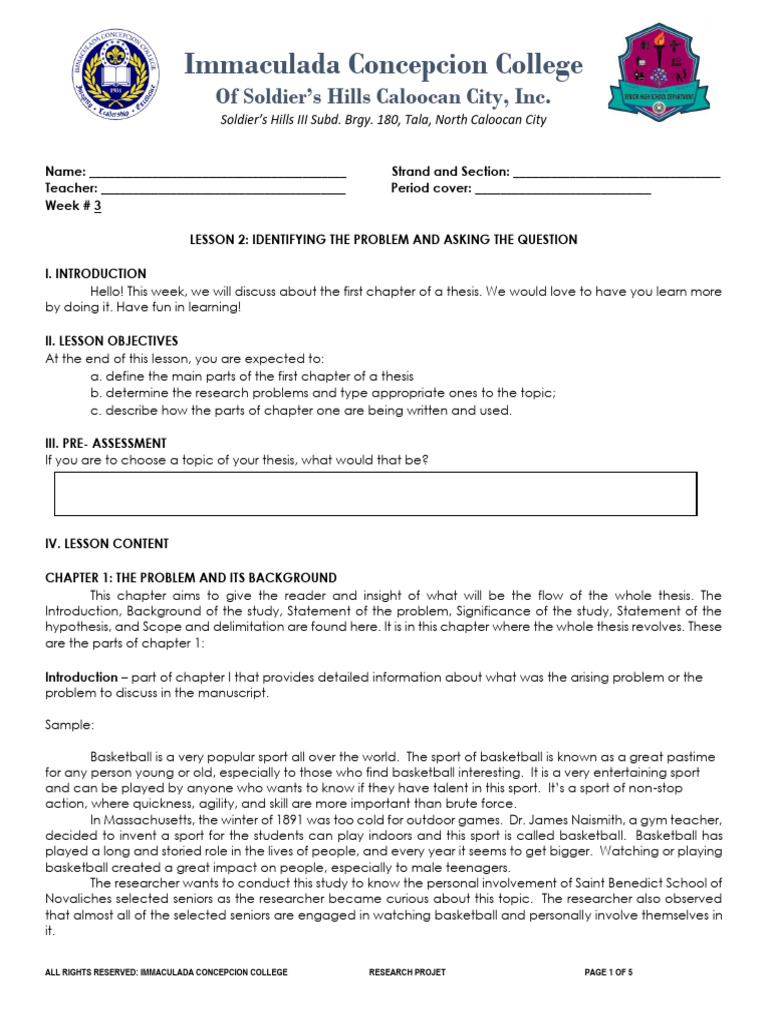 Week 3 Lesson | PDF | Hypothesis | Theory