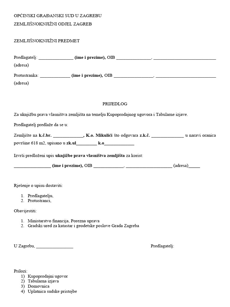 Uknjižba Primjer | PDF