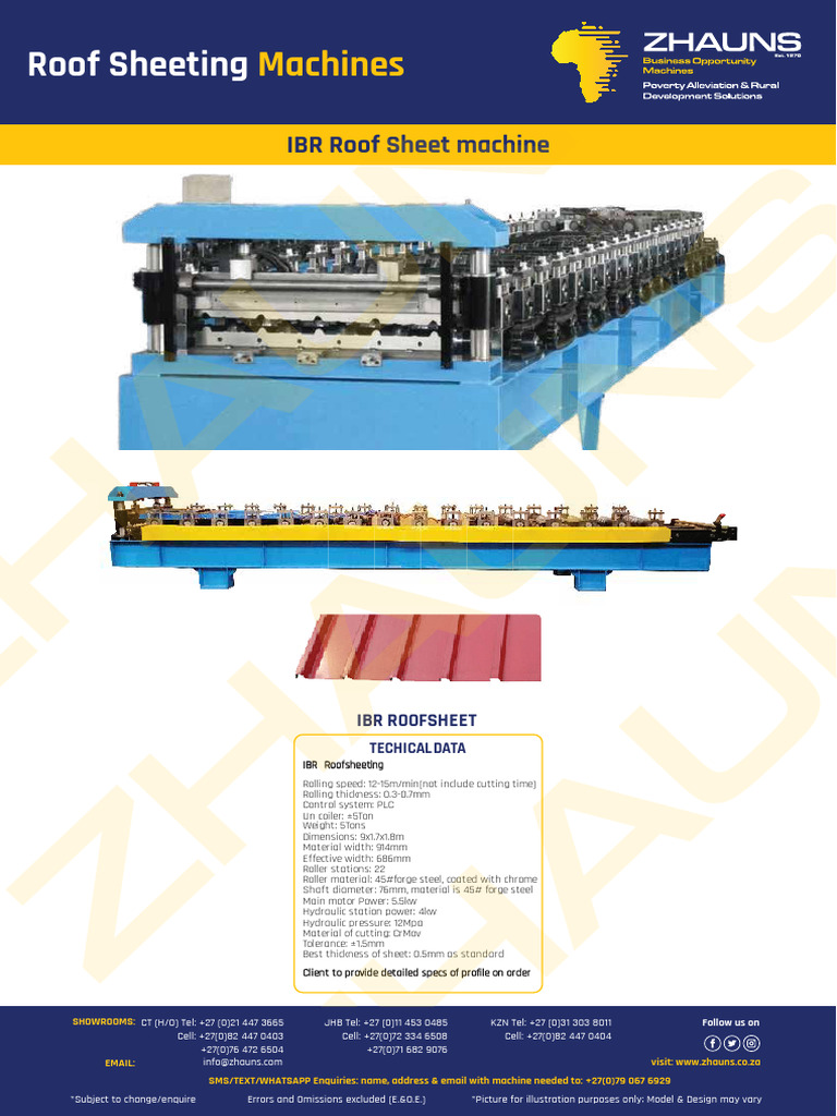 Roof Sheeting Machines | Download Free PDF | Engineering Tolerance ...