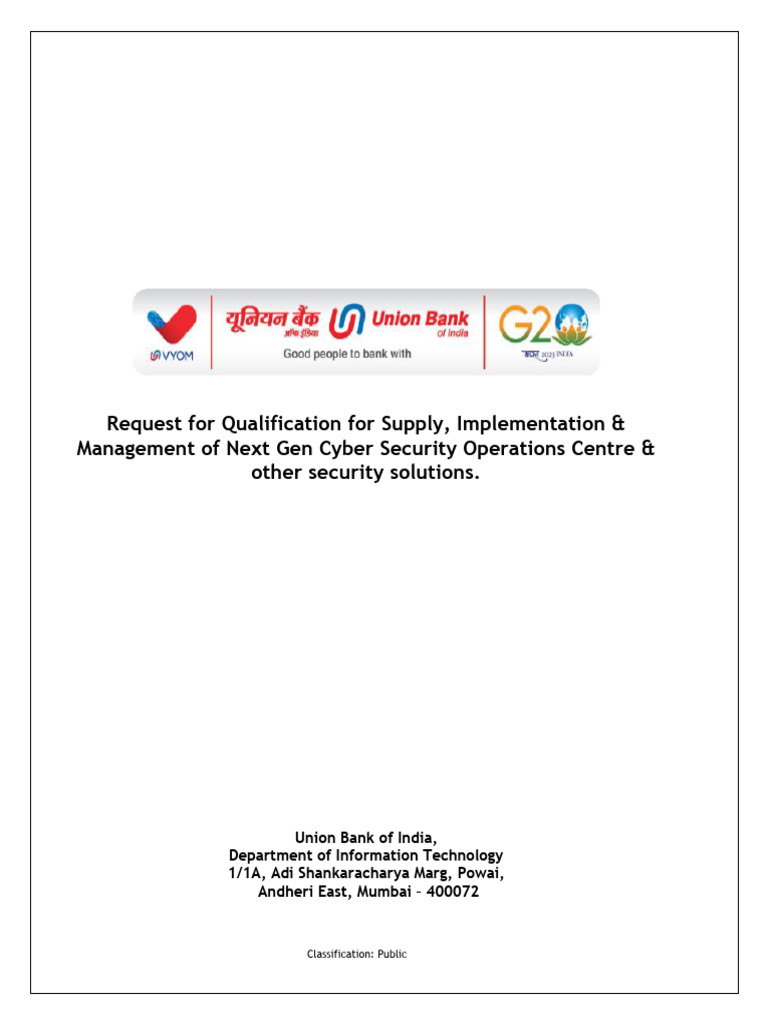 RFQ: NGSOC & Security Solutions | PDF | Computer Security | Security