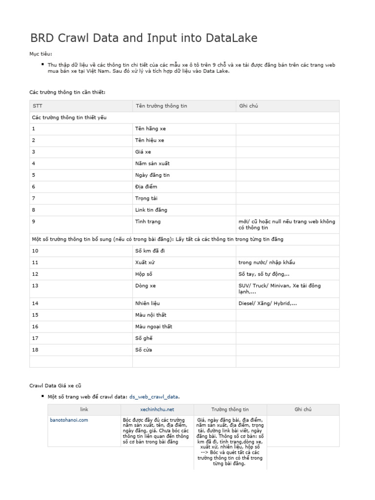 BRD Crawl Data | PDF