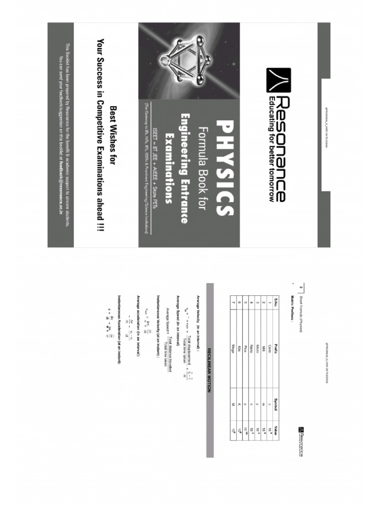 Physics All FORMULA | PDF