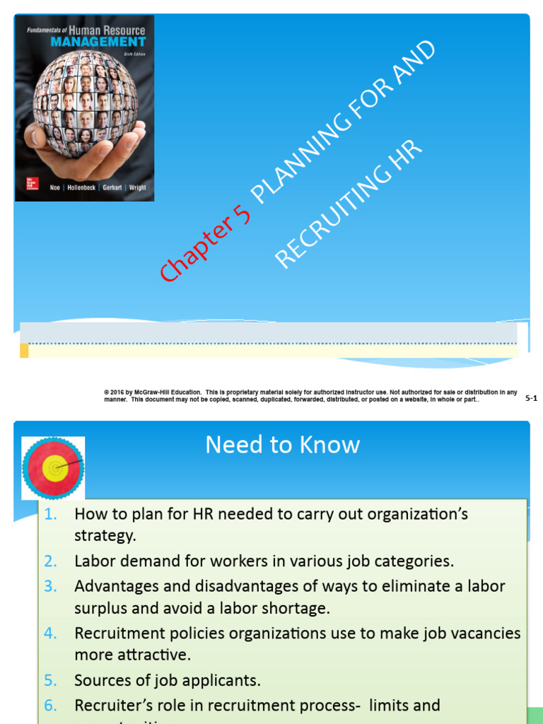 Chapt05 Lecture | PDF | Recruitment | Employment