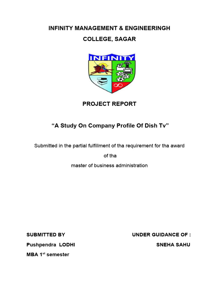 MBA Report (1) Pushpendra | PDF | Satellite Television | Set Top Box