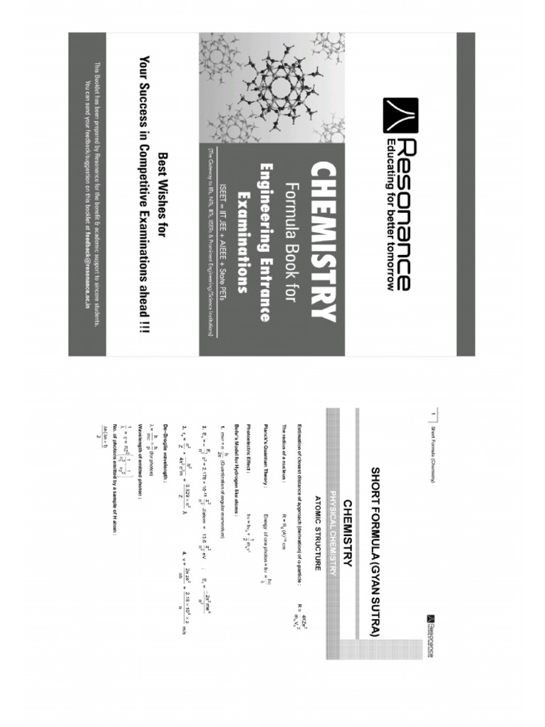 Chemistry All Formula | PDF