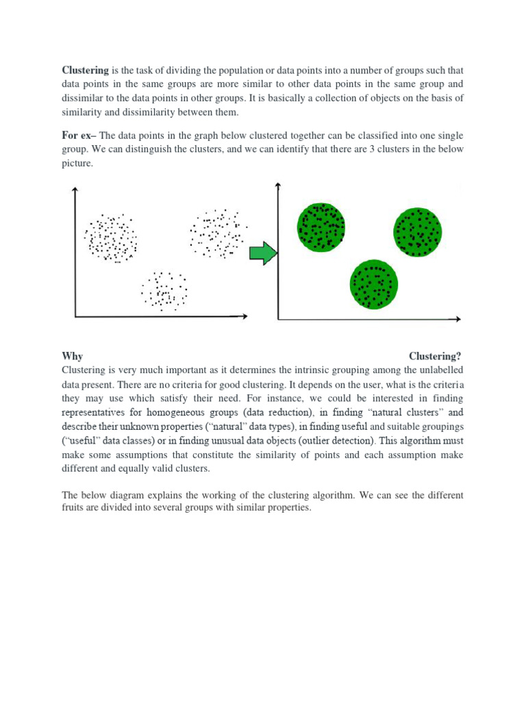 Clustering | PDF | Cluster Analysis | Statistics Clustering | PDF | Cluster Analysis | Statistics