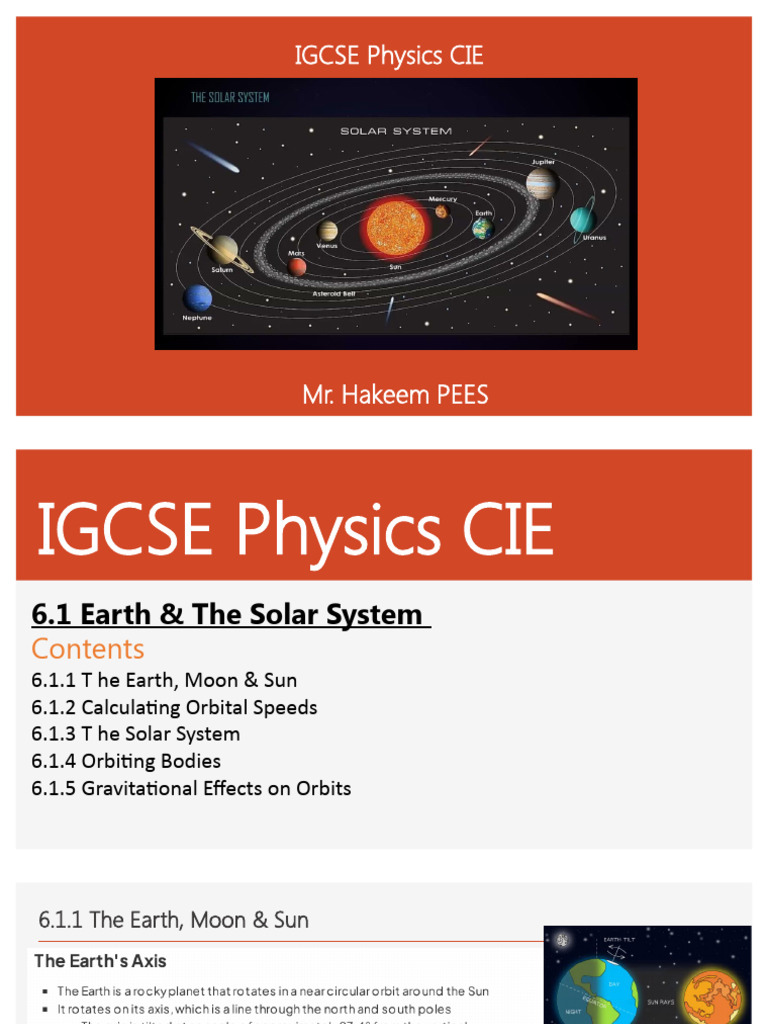 IGCSE Physics: Earth & Solar System | PDF | Solar System | Planets